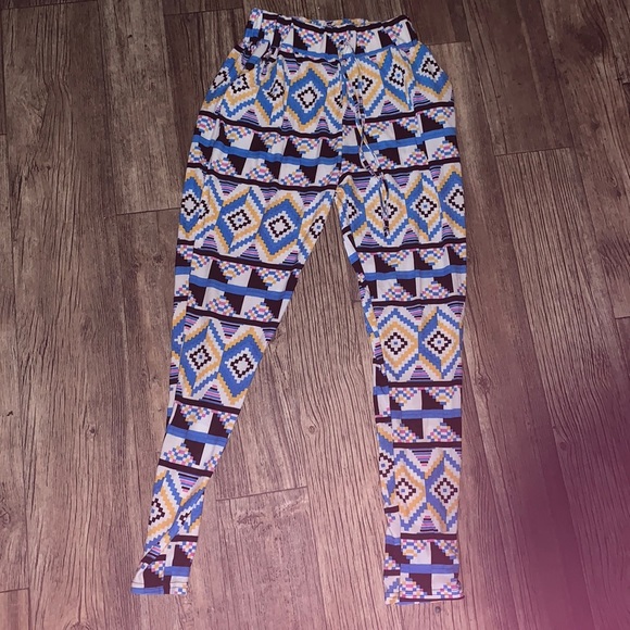 Pants & Jumpsuits | Colorful Designed Pants | Poshmark